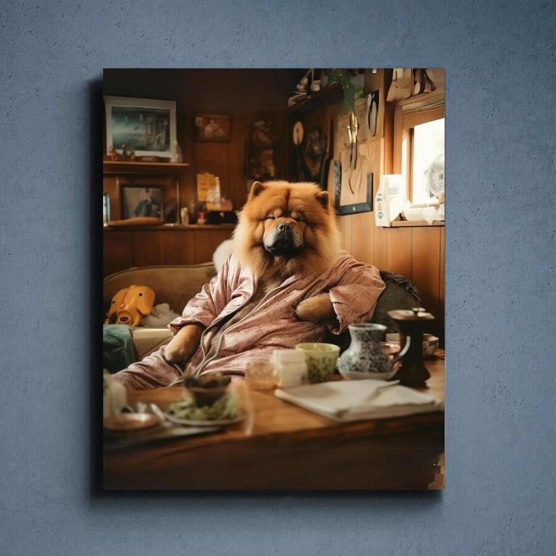 Custom Regal Pet Portrait, Aristocrat Dog Portrait Canvas, Customized ...