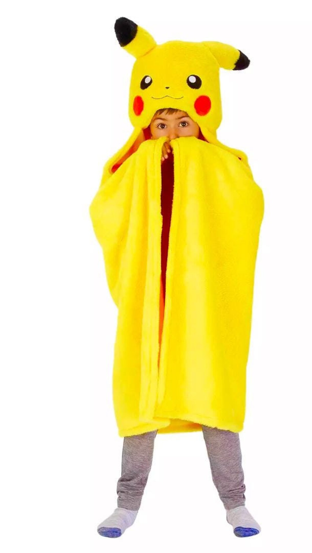 Pikachu Hoodie Blanket Pokémon Onesie Pajamas Cute Boys Girls Kids Gift ...
