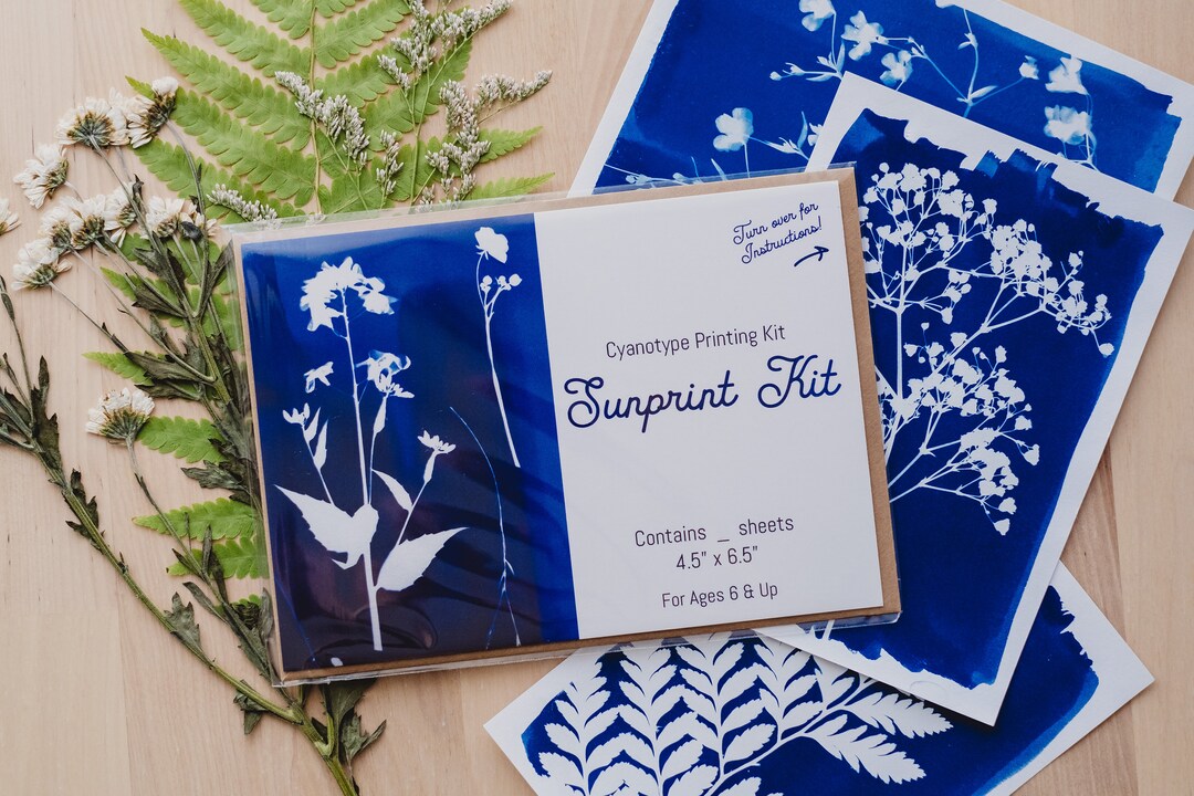 Sunprint Kit Cyanotype Printing DIY Blueprints - Etsy