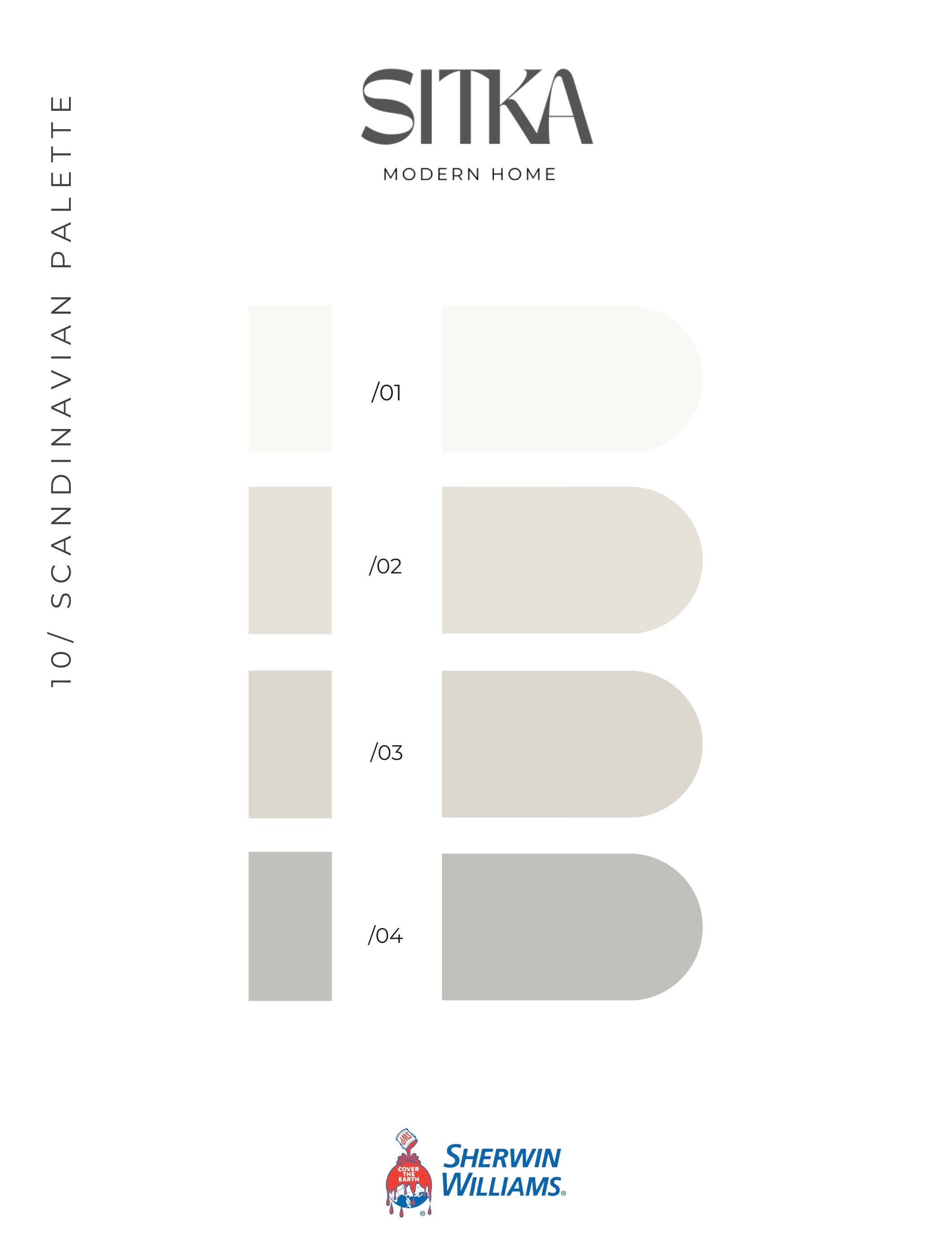 Scandinavian Paint Colours - Sherwin Williams: Digital Palette ...