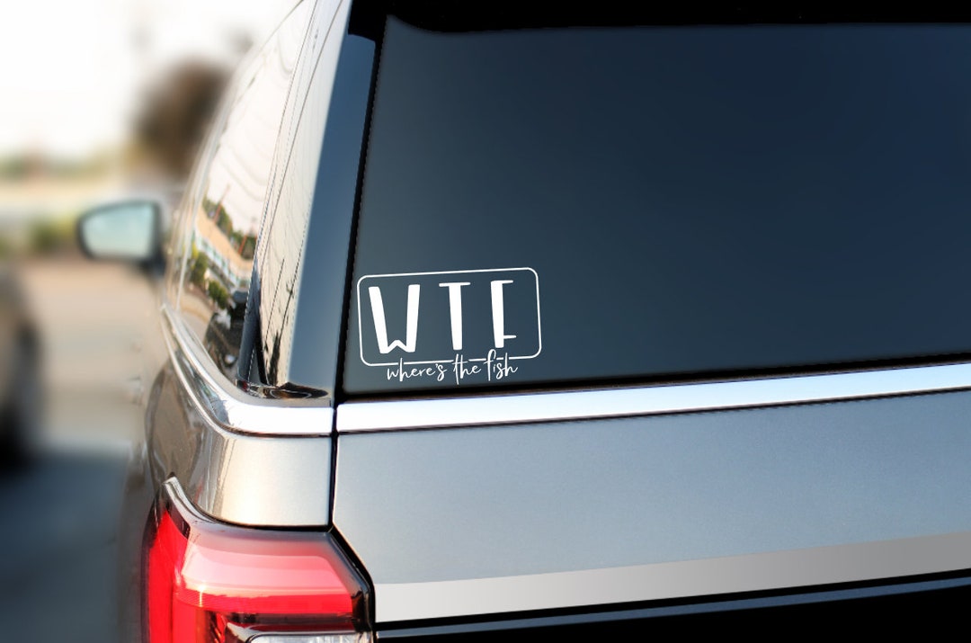 WTF (where's the Fish) Decal - Etsy