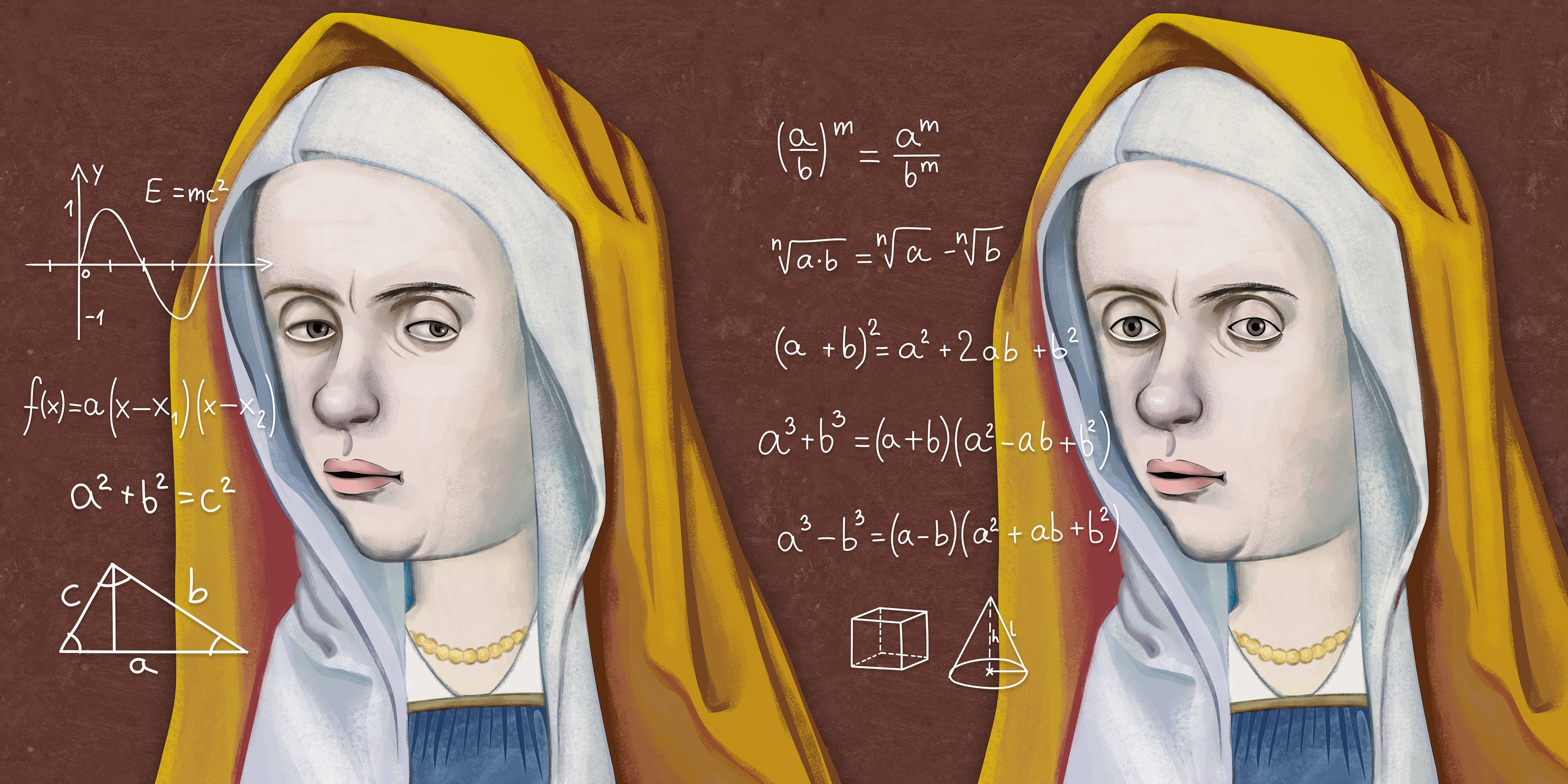 Math Lady Meme Medieval Style Art Print - Etsy