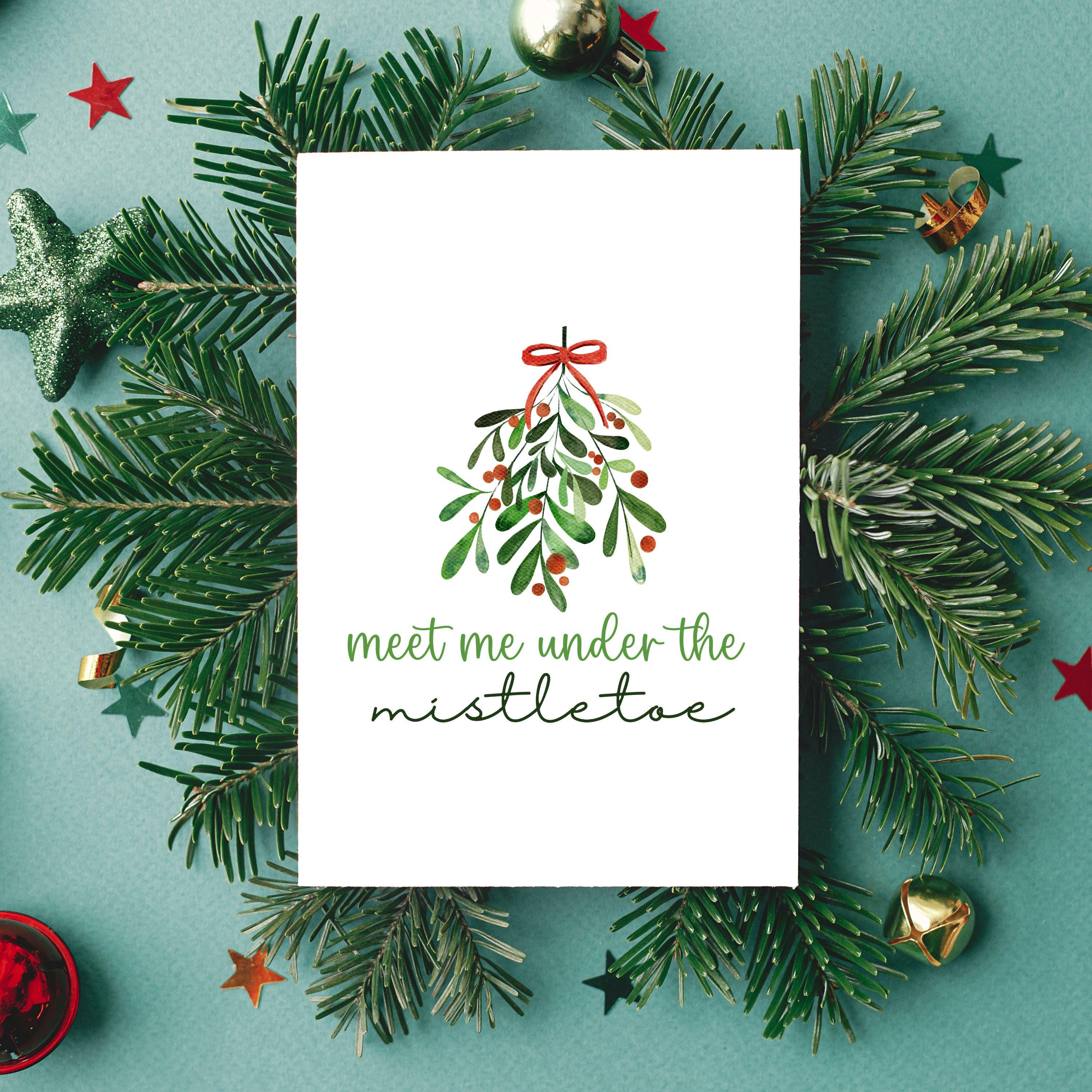 Meet Me Under the Mistletoe Digital Download Png Jpeg Pdf Kiss Me at ...