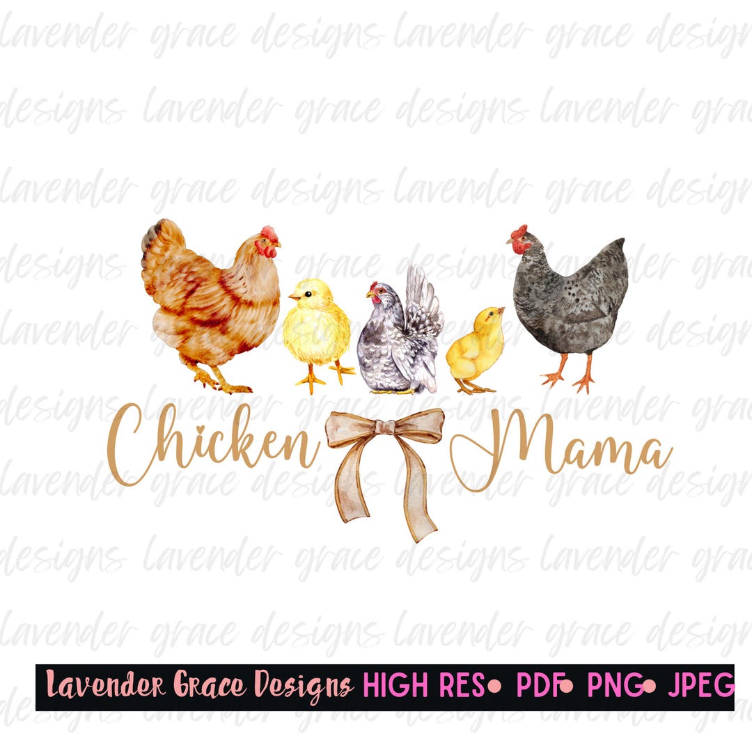 Coquette Chicken Mama Digital Download Png Jpeg Pdf, Farm Girl Wear ...