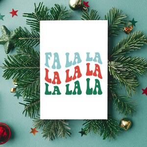 Christmas Carols Fa La La La La Digital Download Pdf Png Jpeg, Holiday ...