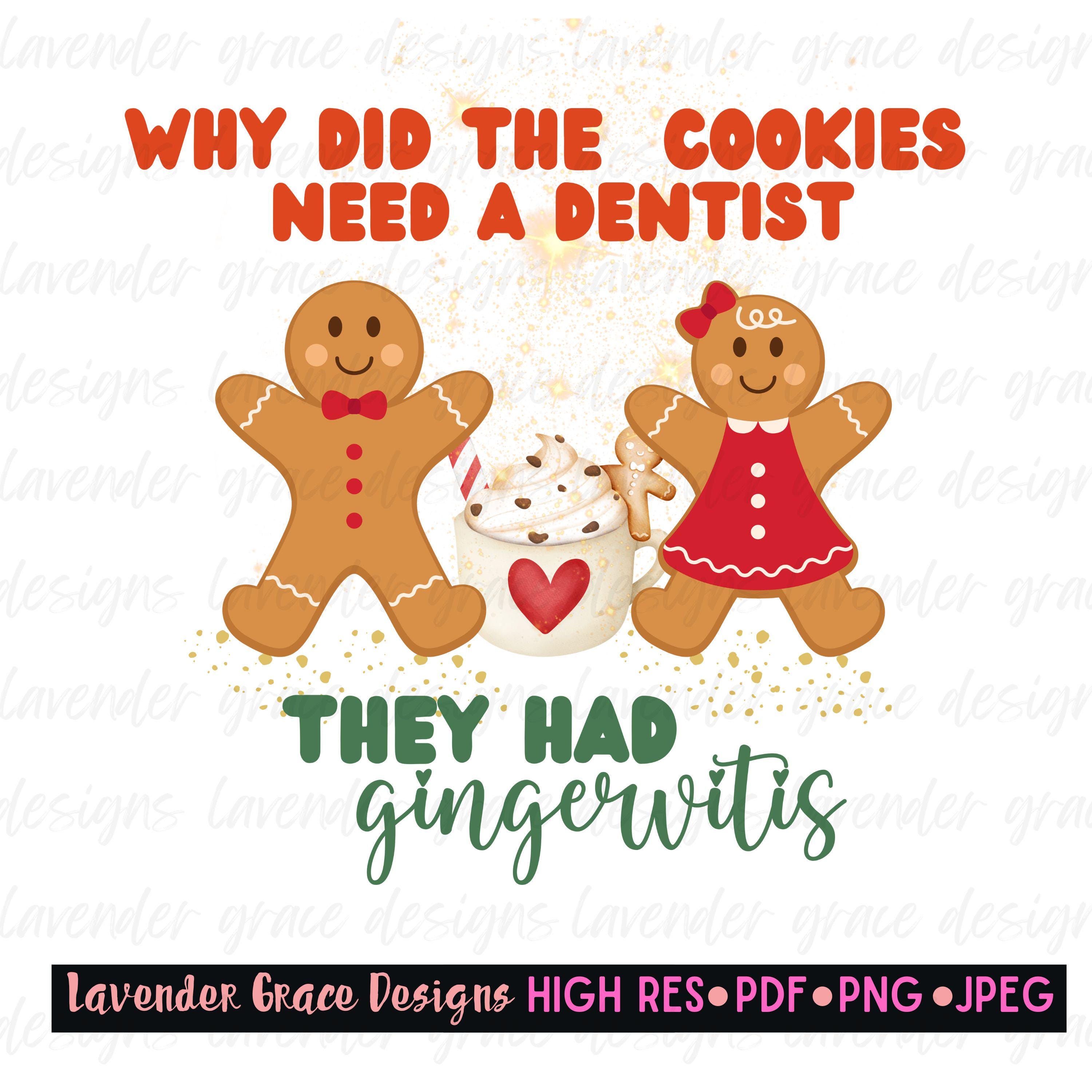 Dental Humor Gingerbread Cookies Digital Download Png Jpeg Pdf ...