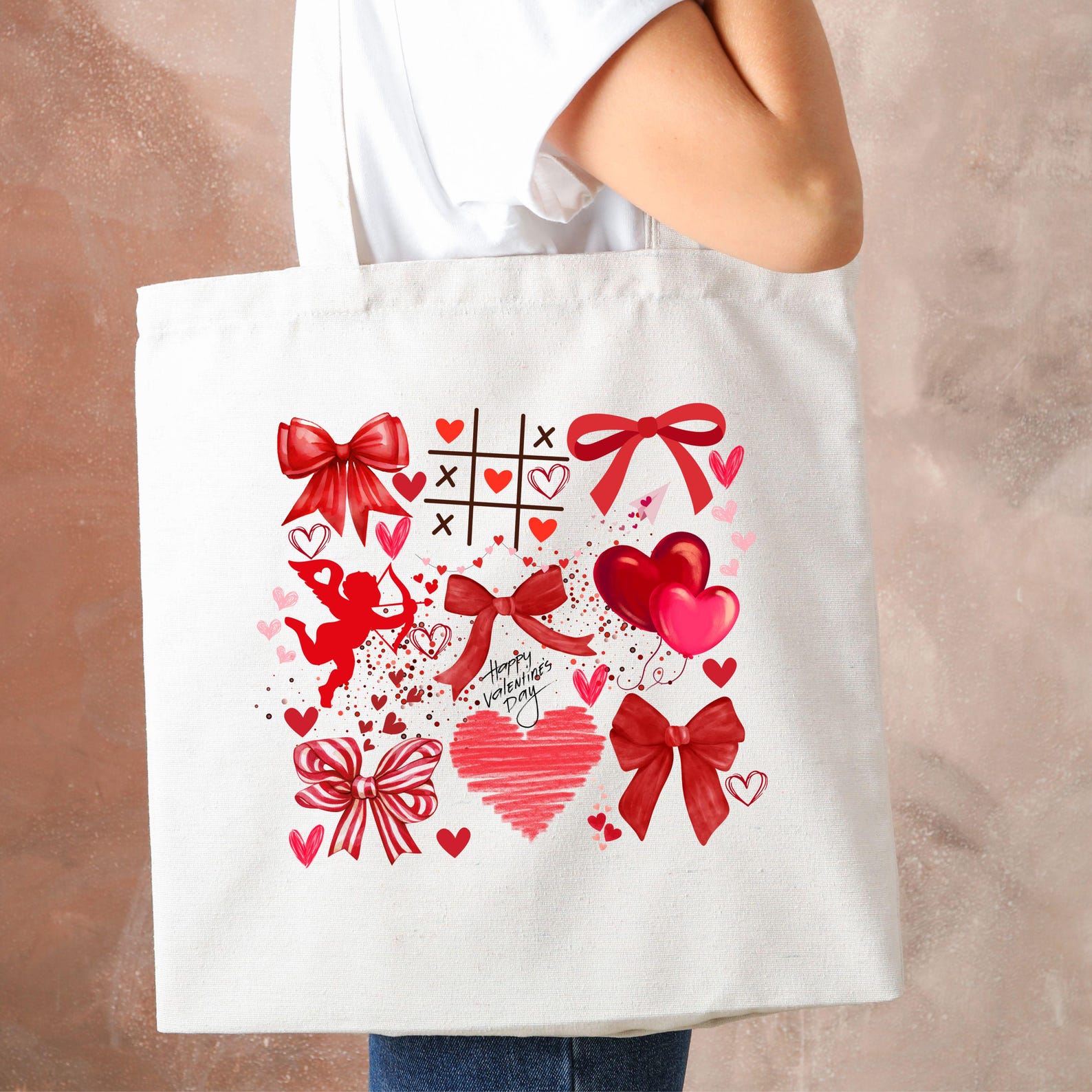 Valentine Coquette Red Bows Digital Download Png Pdf Jpeg Cupid's Day ...