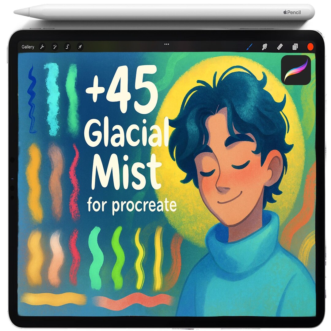 Procreate Chalk Brushes: Procreate Charcoal Ink Brush Set, Procreate ...