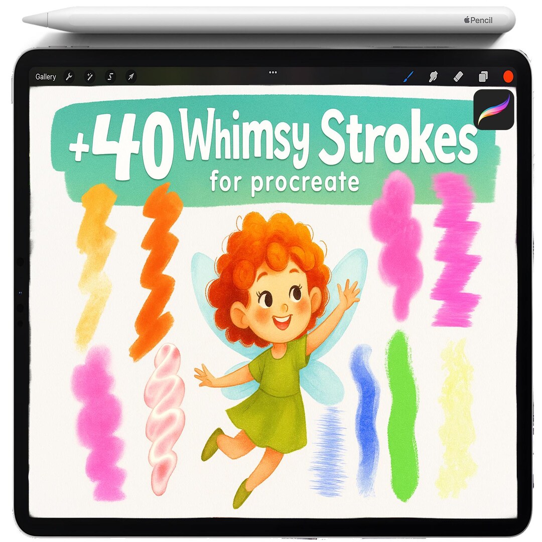 Procreate Painterly Brushes: Shiny & Crayon Brushes, Foil and ...