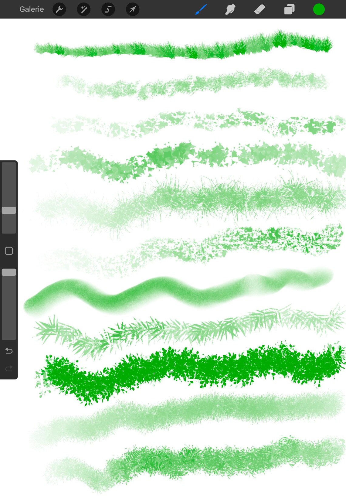Nature & Vegetation Procreate Brushes, Grass Brushes, Leaf Scatter Brushes, Pine Needle Brushes ...