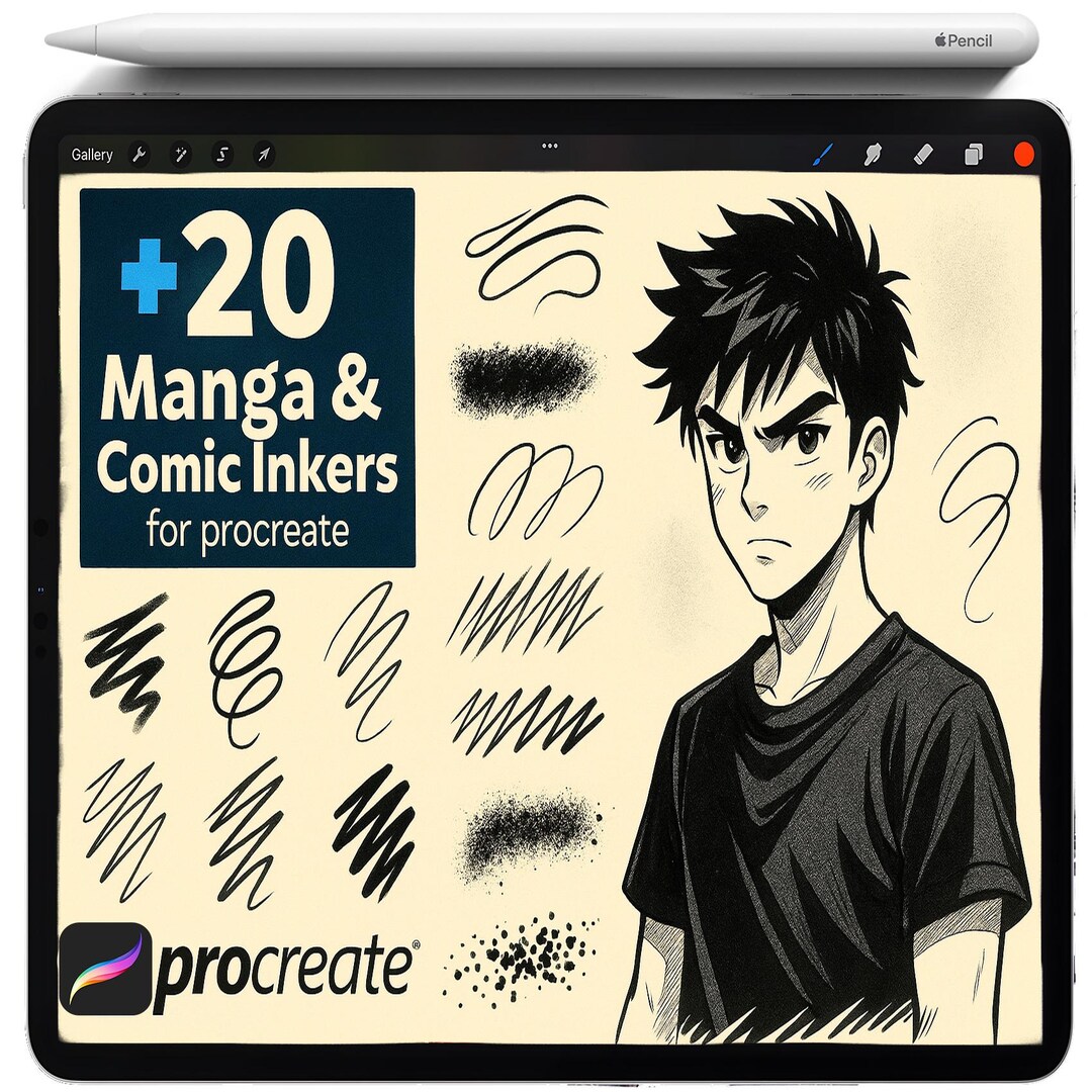 Procreate Manga & Comic Brush Set: Inking, Line Art, Shading, Screen ...
