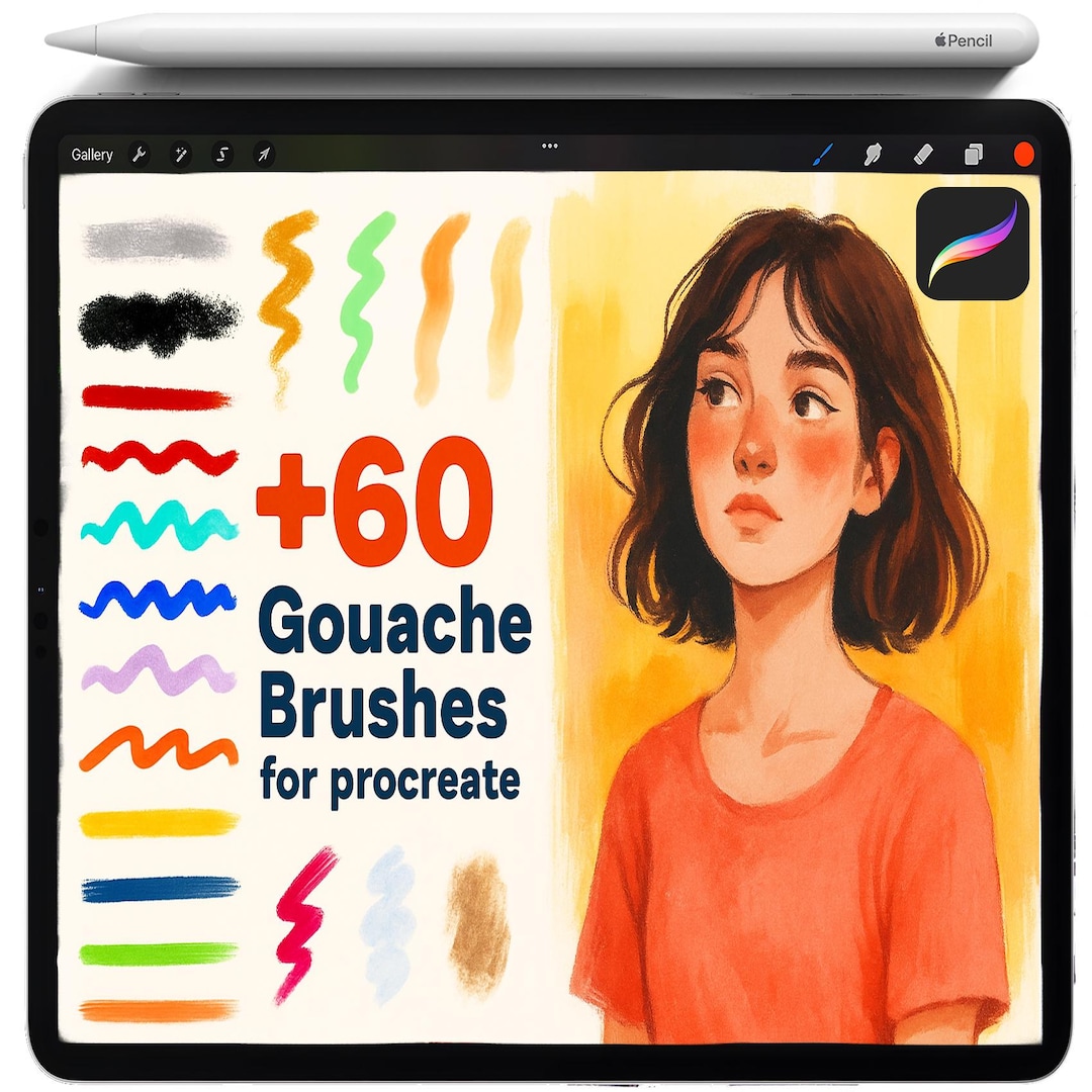 Impasto Procreate Brush Set: Procreate Oil Brushes, Acrylic Brushset ...