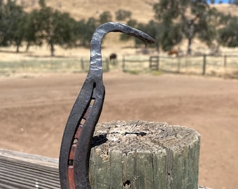 Iron Horeshoe Hoof Pick Handcrafted Ironwork Horses Horse - Etsy