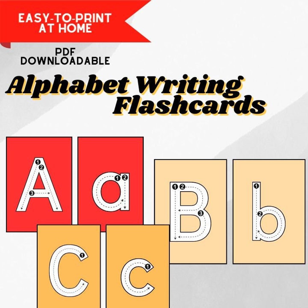 Alphabet Letter Tracing Flashcards Montessori - Etsy