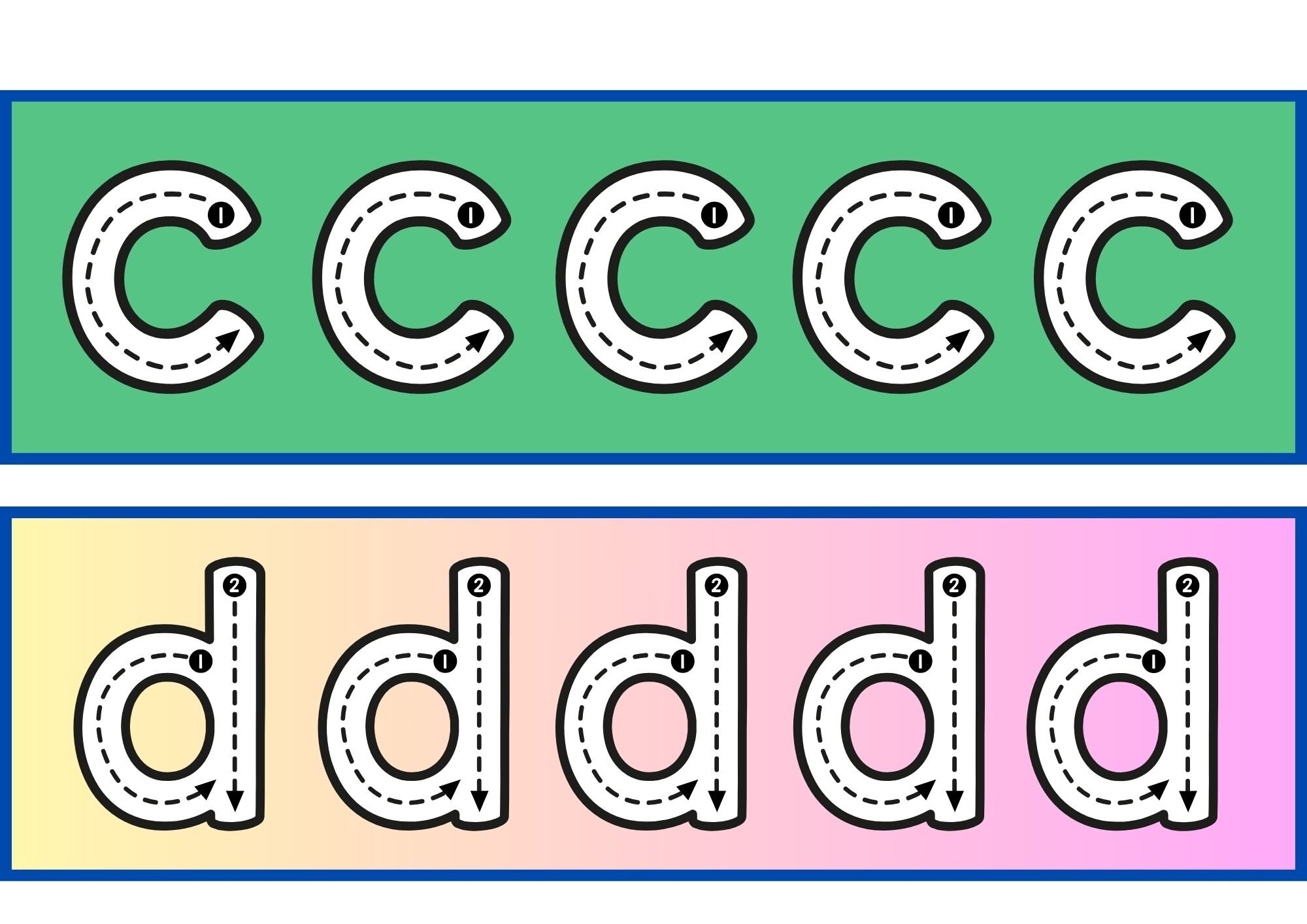 Alphabet Writing & Tracing Exercise Worksheets - Etsy