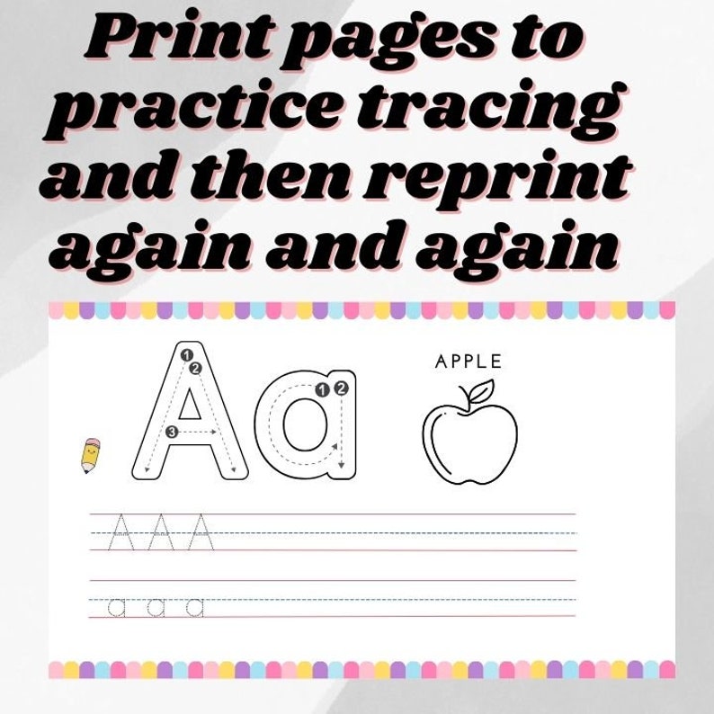 Alphabet Writing & Tracing Practice Workbook - Etsy