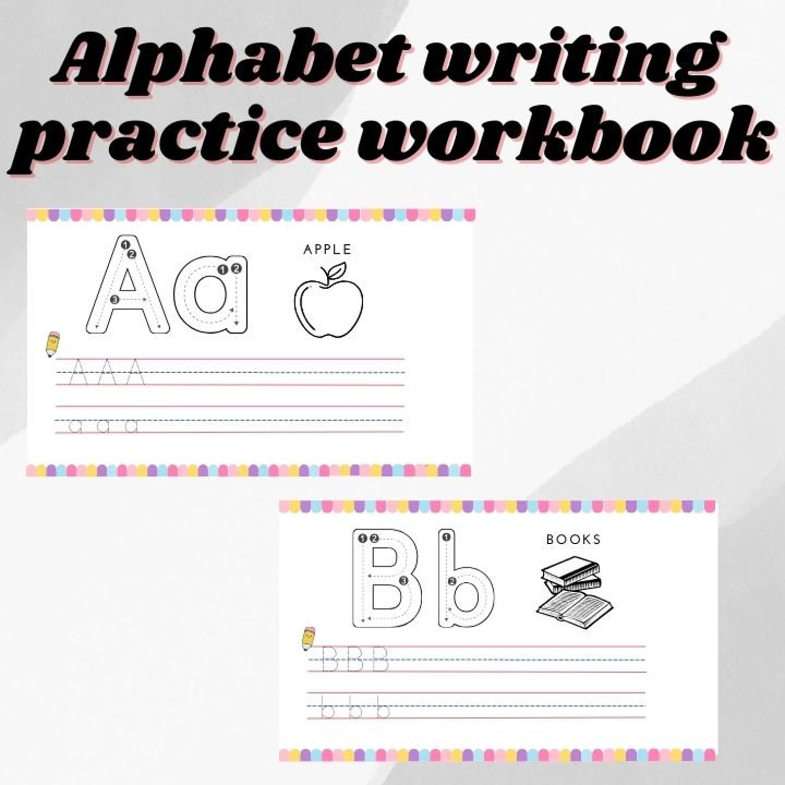 Alphabet Writing & Tracing Practice Workbook - Etsy