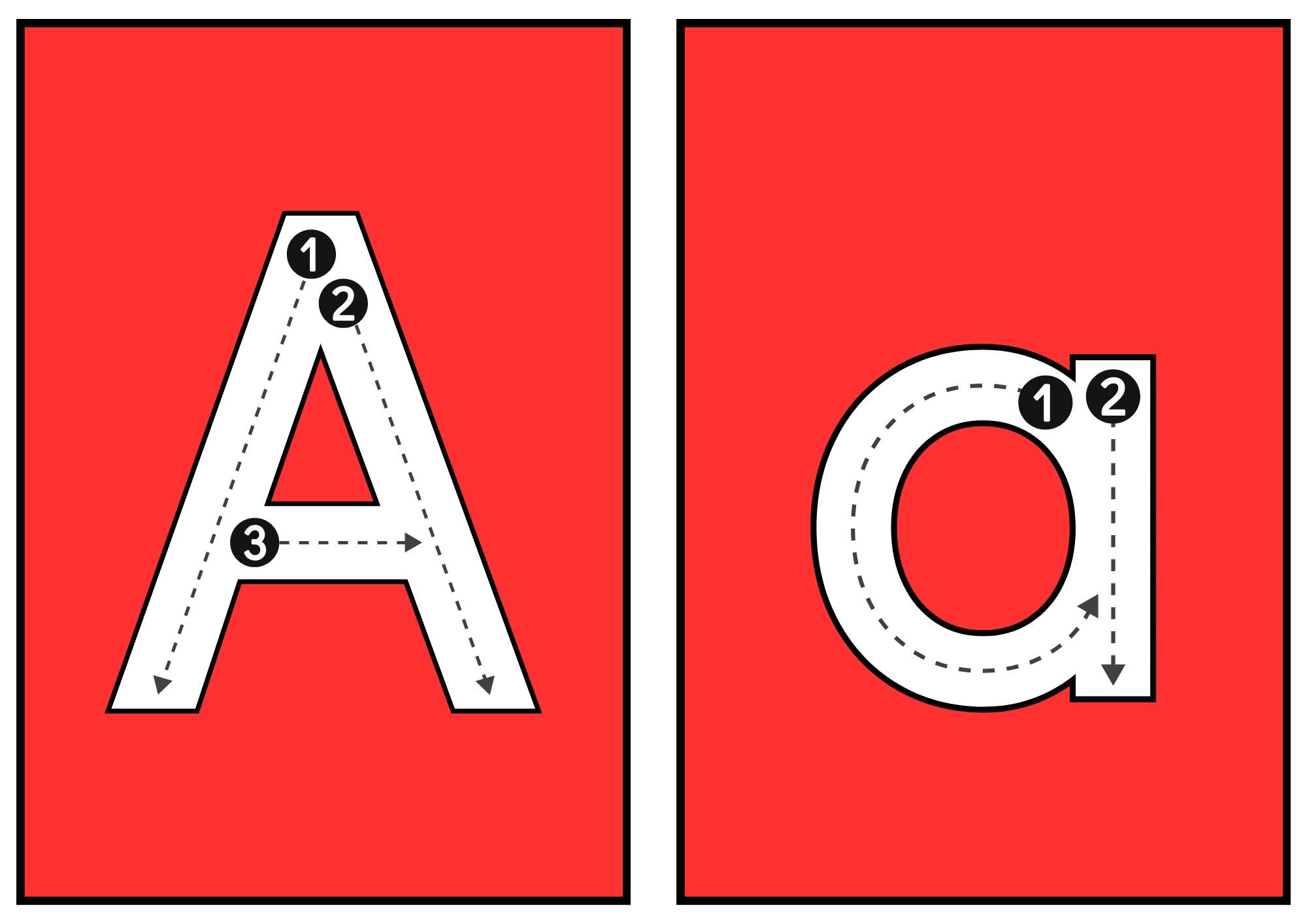 Alphabet Letter Tracing Flashcards Montessori - Etsy