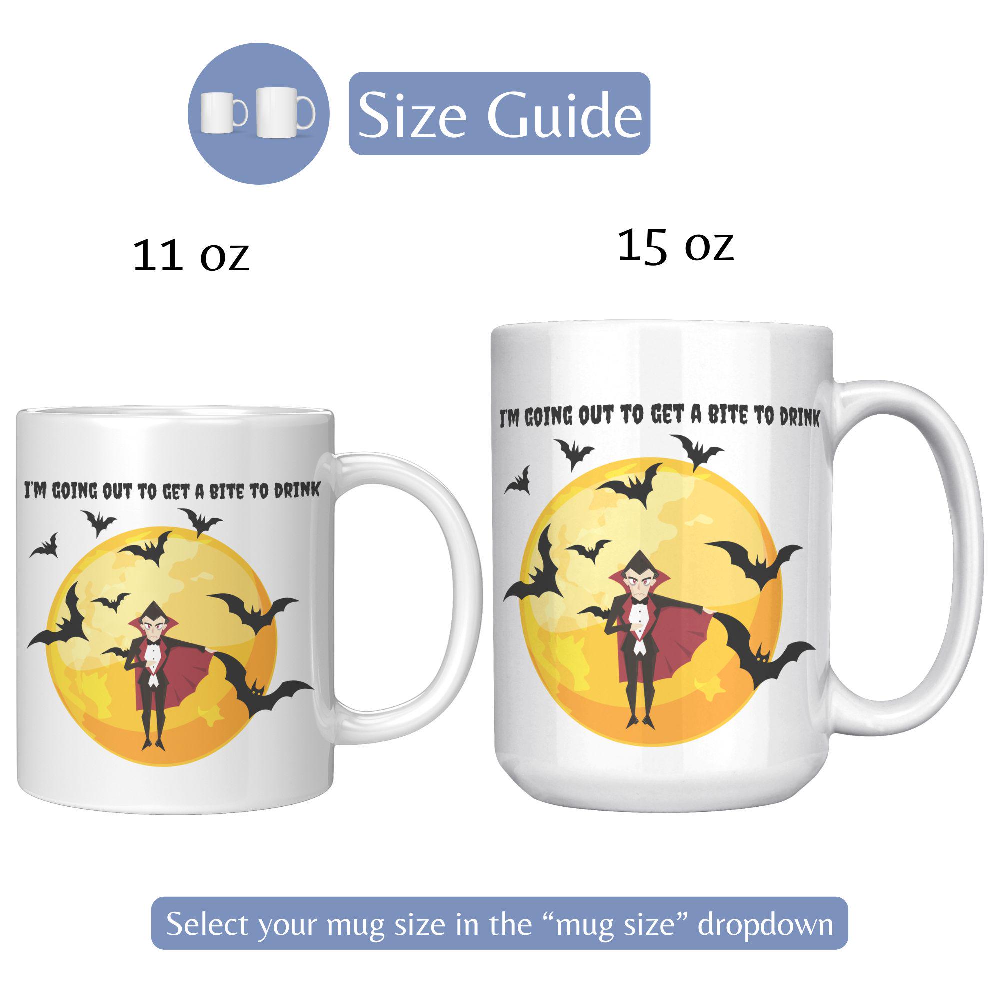 Vampire Coffee Mug Design Idea Gift Shop Halloween Decor Dracula Theme ...