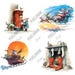 Santa and Friends Clipart Set – 32 Watercolor Christmas Pngs, Whimsical ...