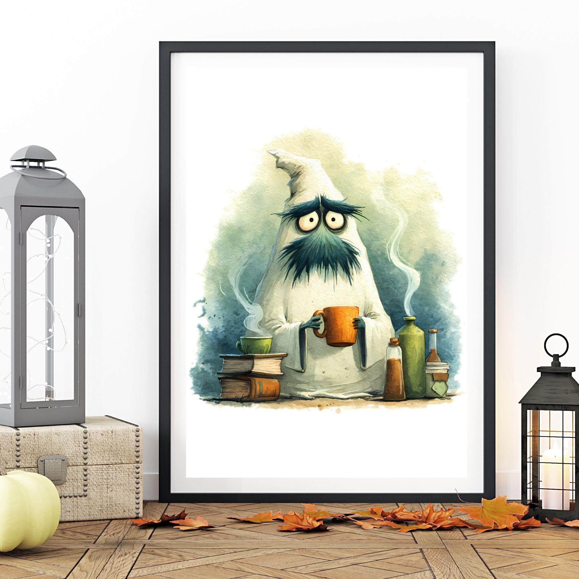 Watercolor Quirky Ghosts PNG Set | 40 Funny Ghost Clipart | Cute ...