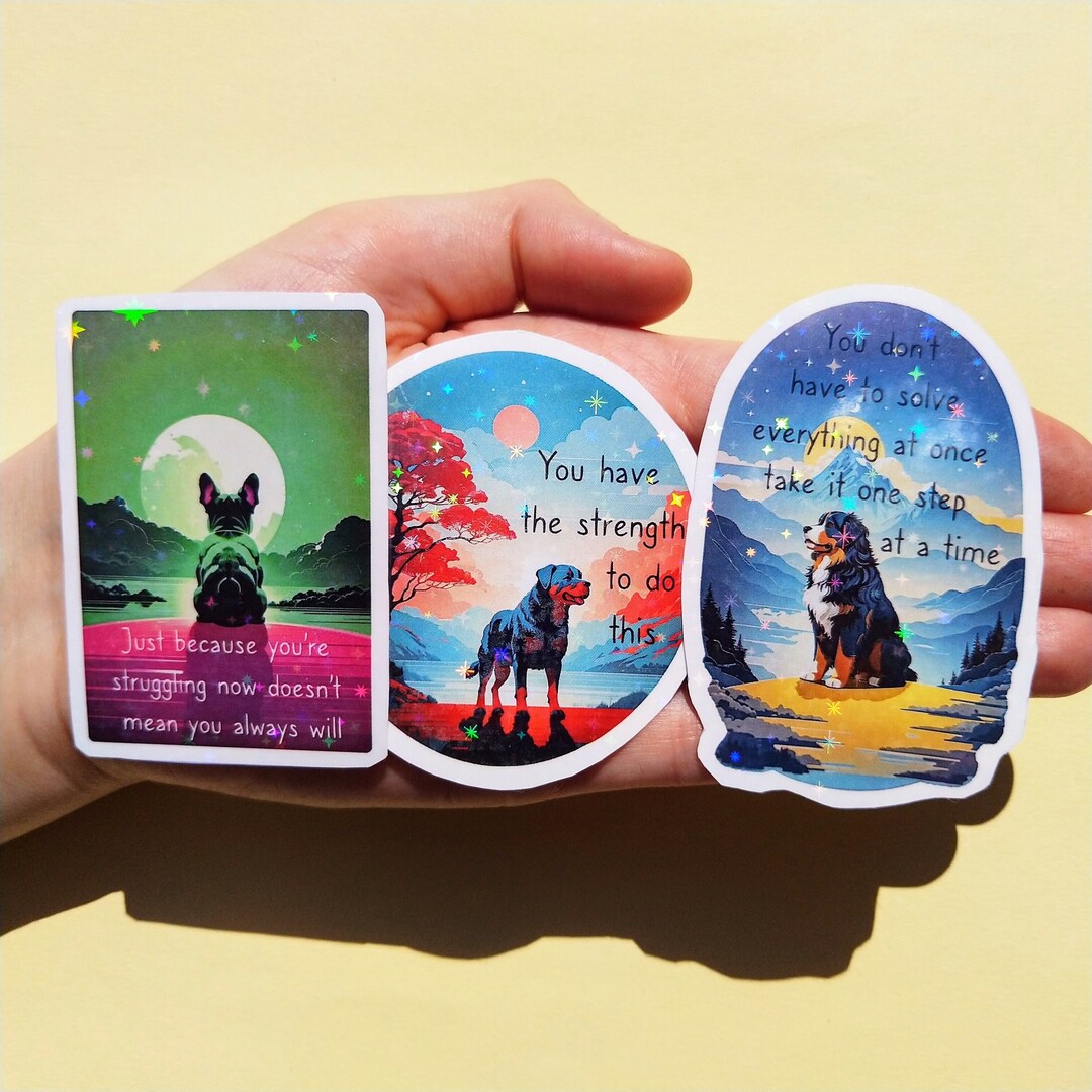 Motivational Chonk Dog Stickers | Bernese Mountain Dog | Bulldog ...
