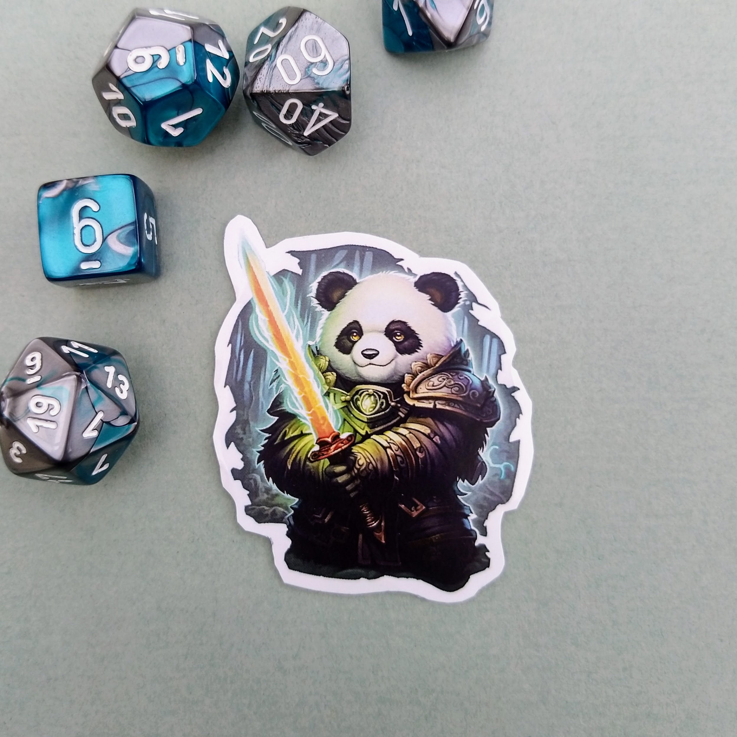 Giant Panda D&D Paladin Sticker Endangered Animals Dnd Party - Etsy
