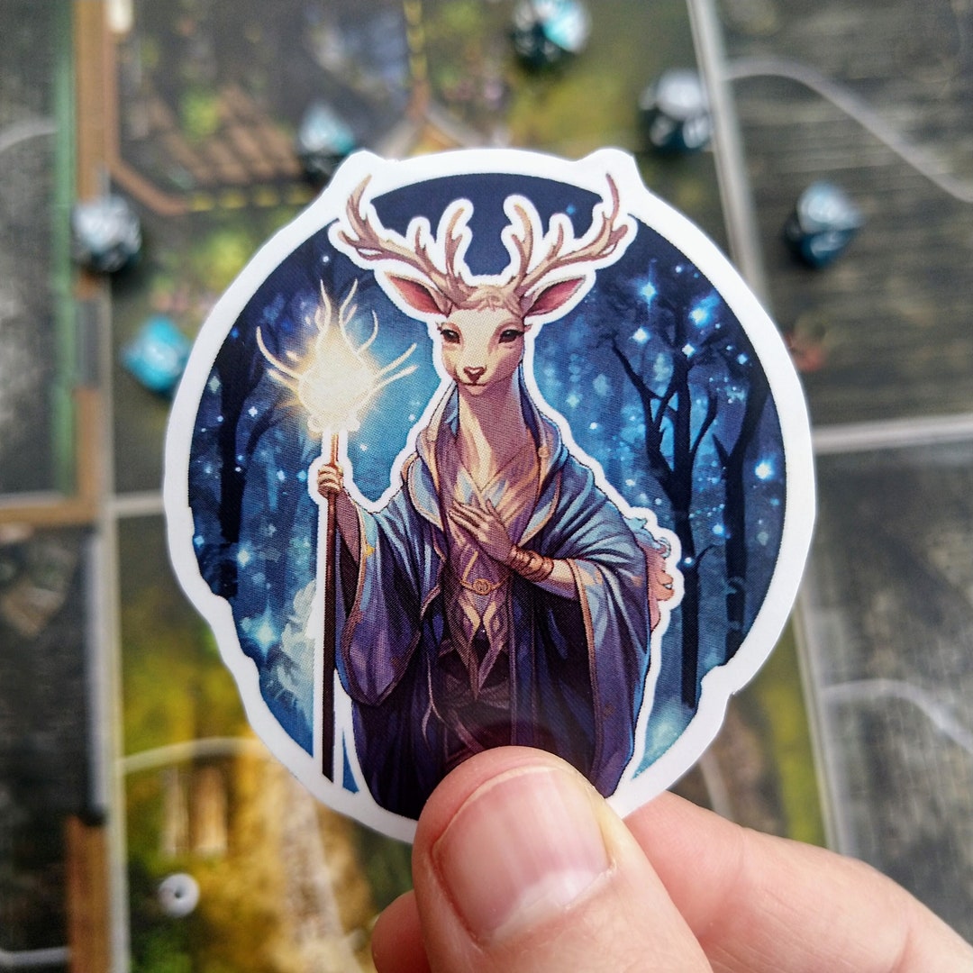 Elk Cleric Dnd Sticker | Endangered Animals D&D Party | Dungeons and ...