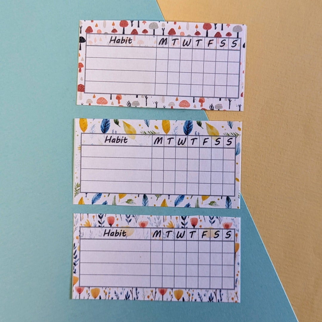 Colourful Habit Tracker Stickers | Self-adhesive Weekly Habit Overview ...