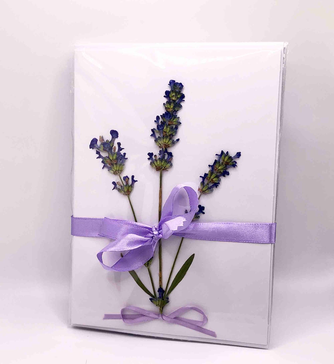 Pressed Flower Lavender Cards - Etsy