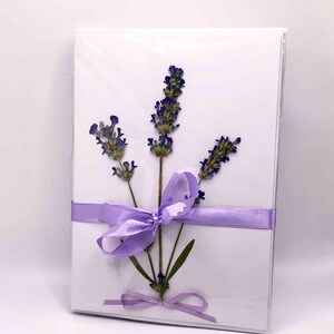 Pressed Flower Lavender Cards - Etsy