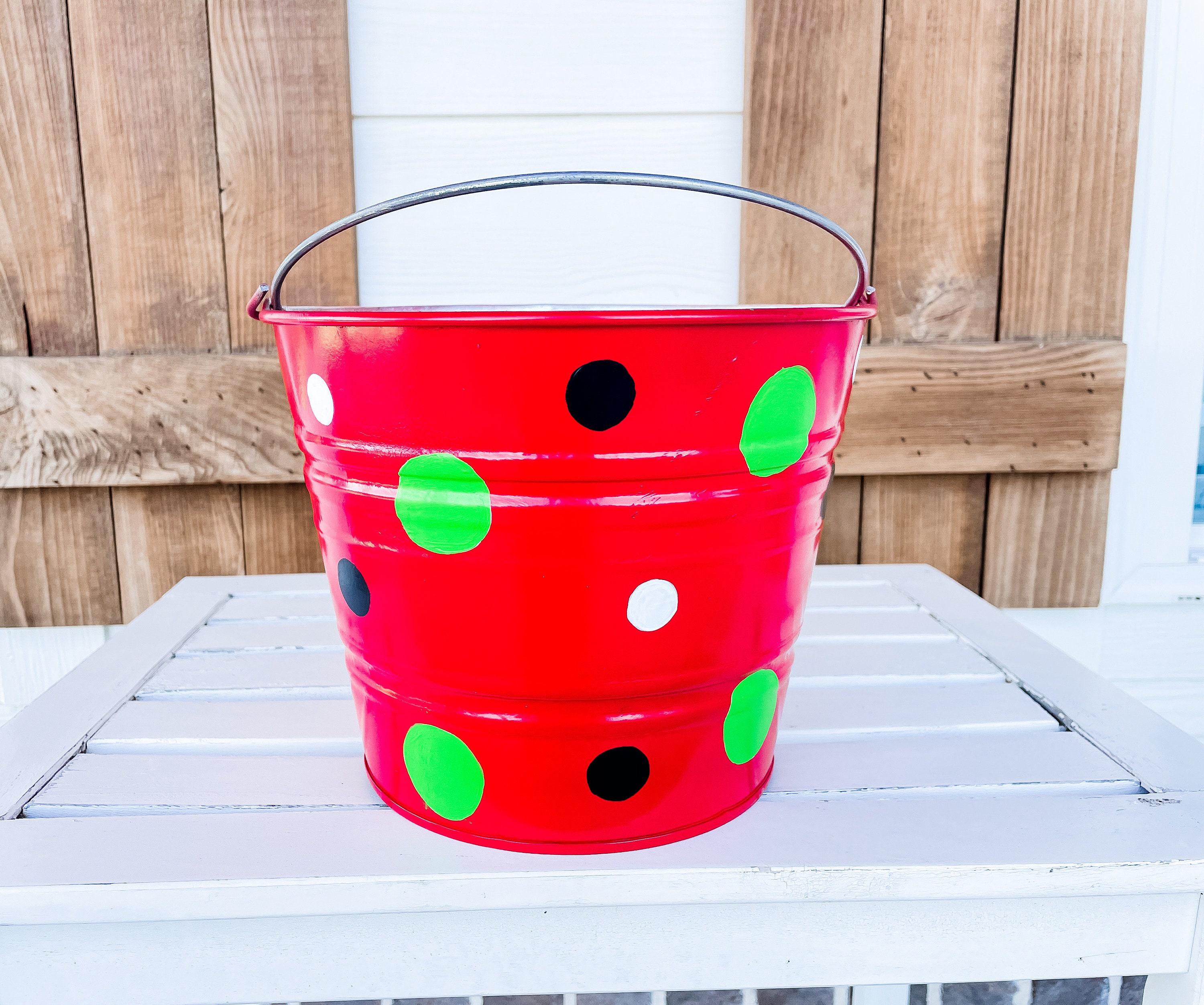 Hand Painted Personalized Christmas Bucket - Etsy