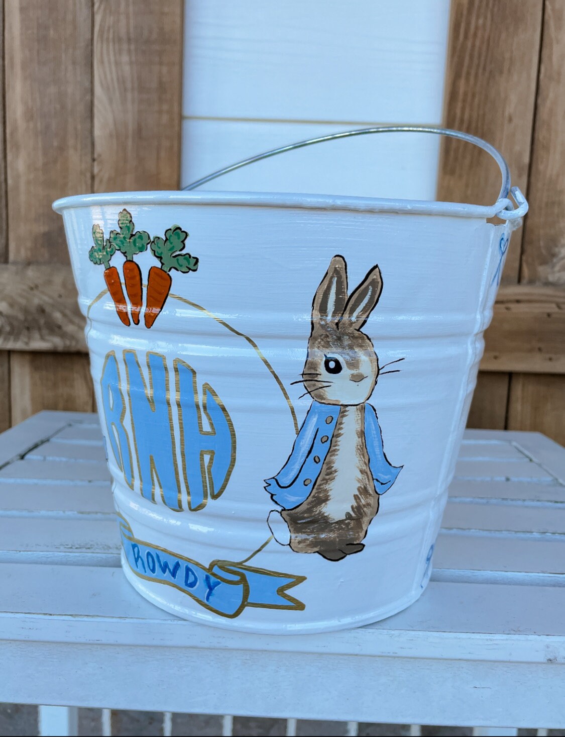 Hand Painted Personalized Easter Bucket - Etsy