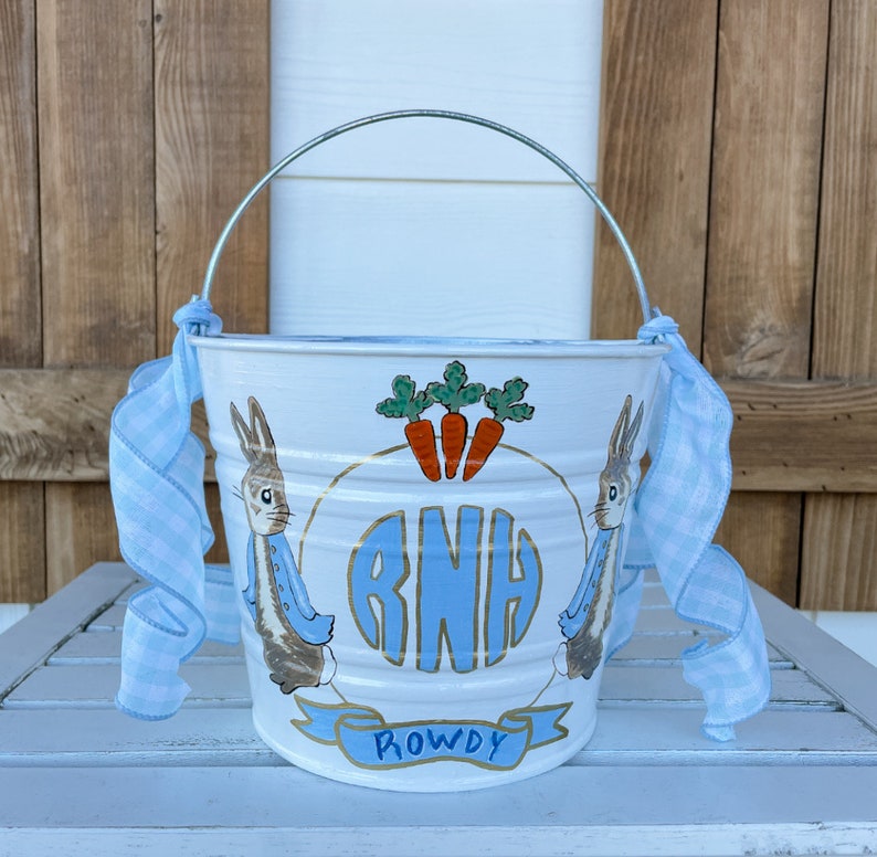 Hand Painted Personalized Easter Bucket - Etsy
