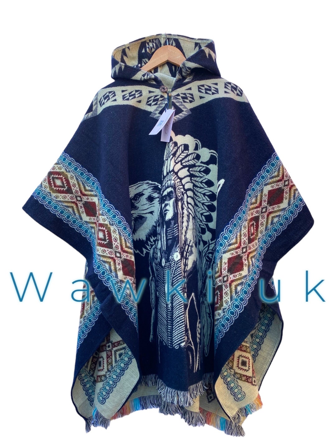 ALPACA PONCHO Indian and Eagle Spirit Handmade From Ecuador - Etsy