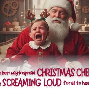 Funny Crying Baby Christmas Card Template | Photo Holiday Card (digital ...