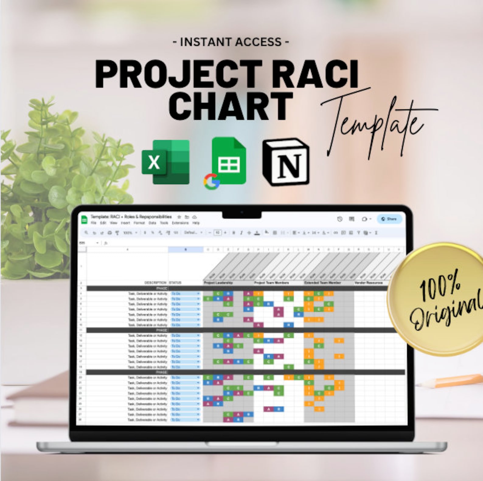 Project RACI Charts 6+ Versions | Roles and Responsibilities | Project ...