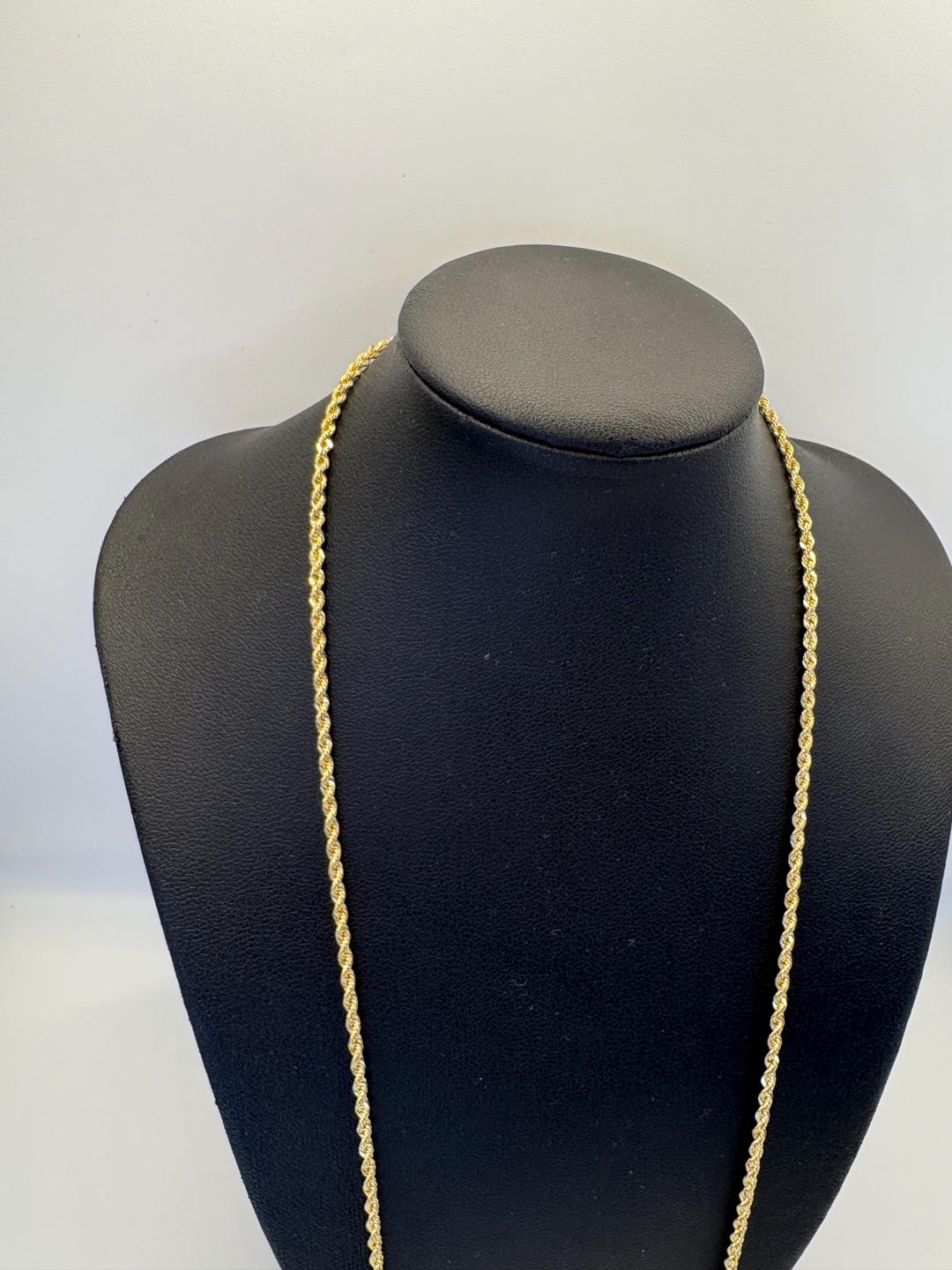18k Italian Gold 750 Rope Link Necklace. 60 Cm Long - Etsy