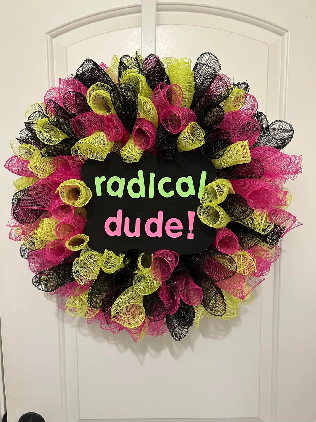 80's Retro Radical Curl Wreath - Etsy