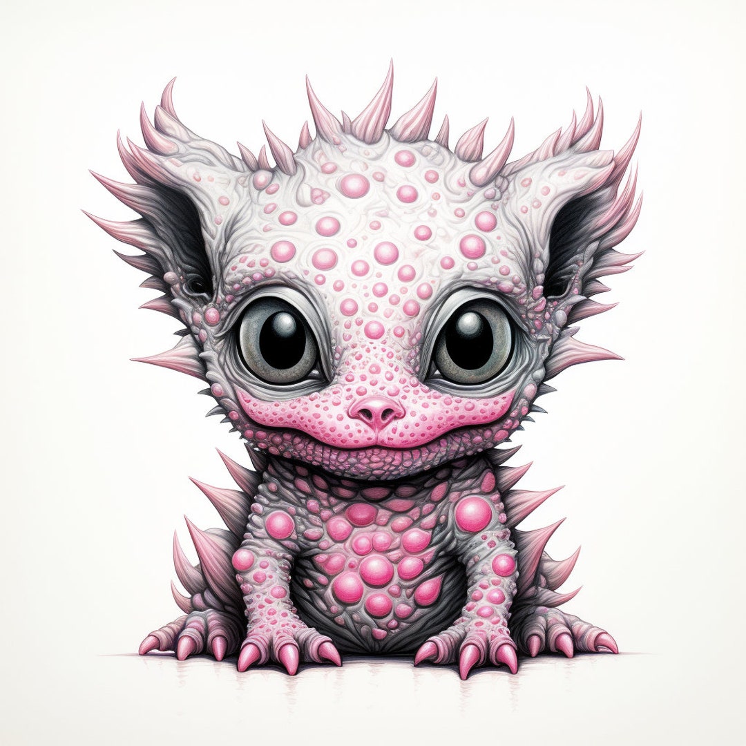 Monster Baby Monster Wall Art Cute Monster Art Kids Monster - Etsy