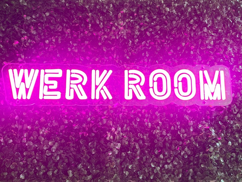 Werk Room Rupaul's Drag Race Neon Sign With Dimmer Remote Control, LED ...