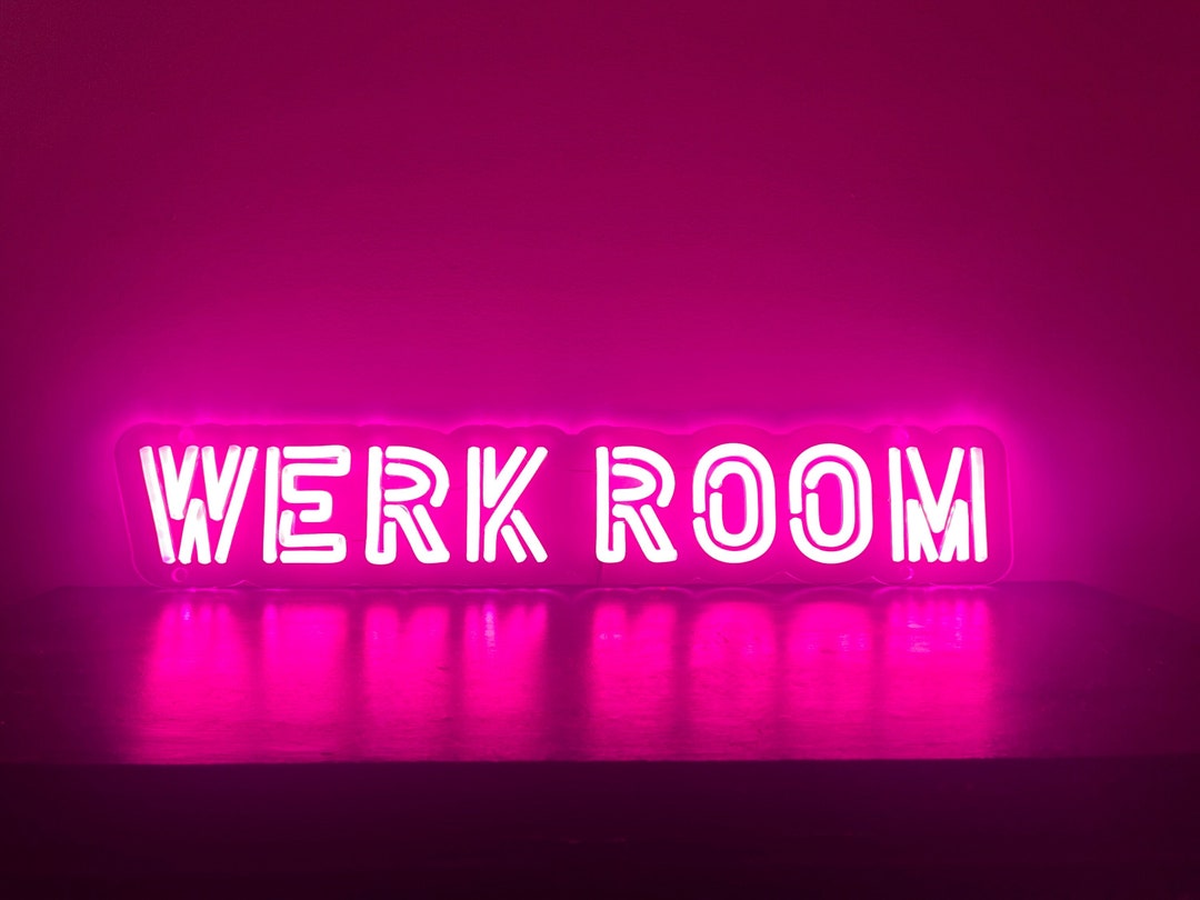 Werk Room Rupaul's Drag Race Neon Sign With Dimmer Remote Control, LED ...