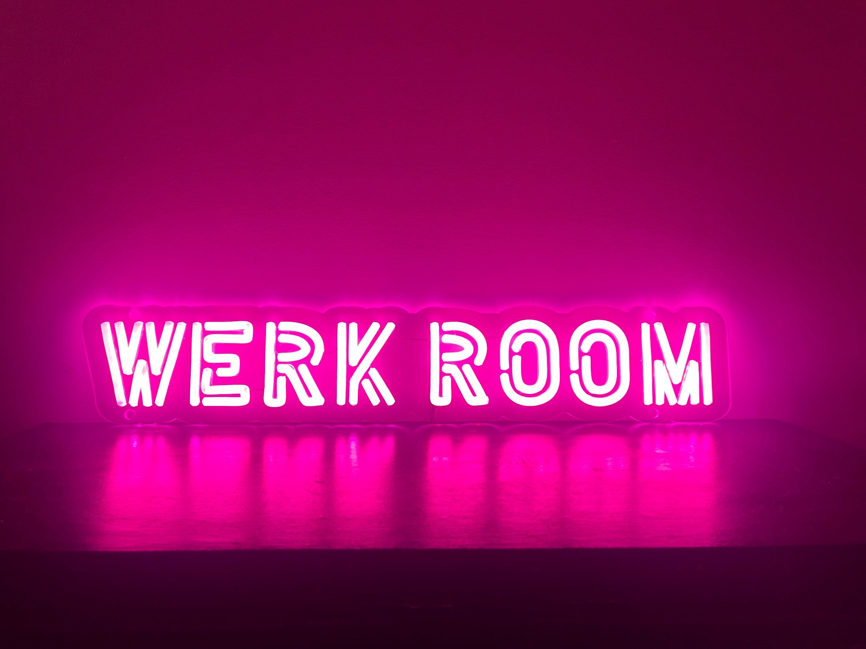 Werk Room Rupaul's Drag Race Neon Sign With Dimmer Remote Control, LED ...