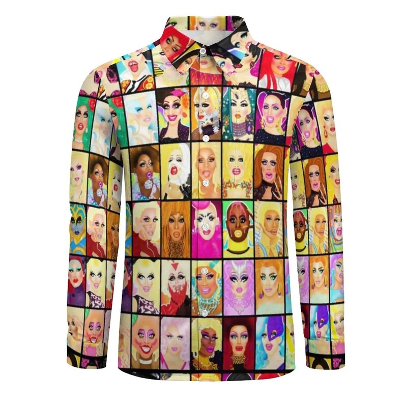 Rupaul's Drag Race Oversize Button Down Shirt, Drag Queens, Drag Queen ...