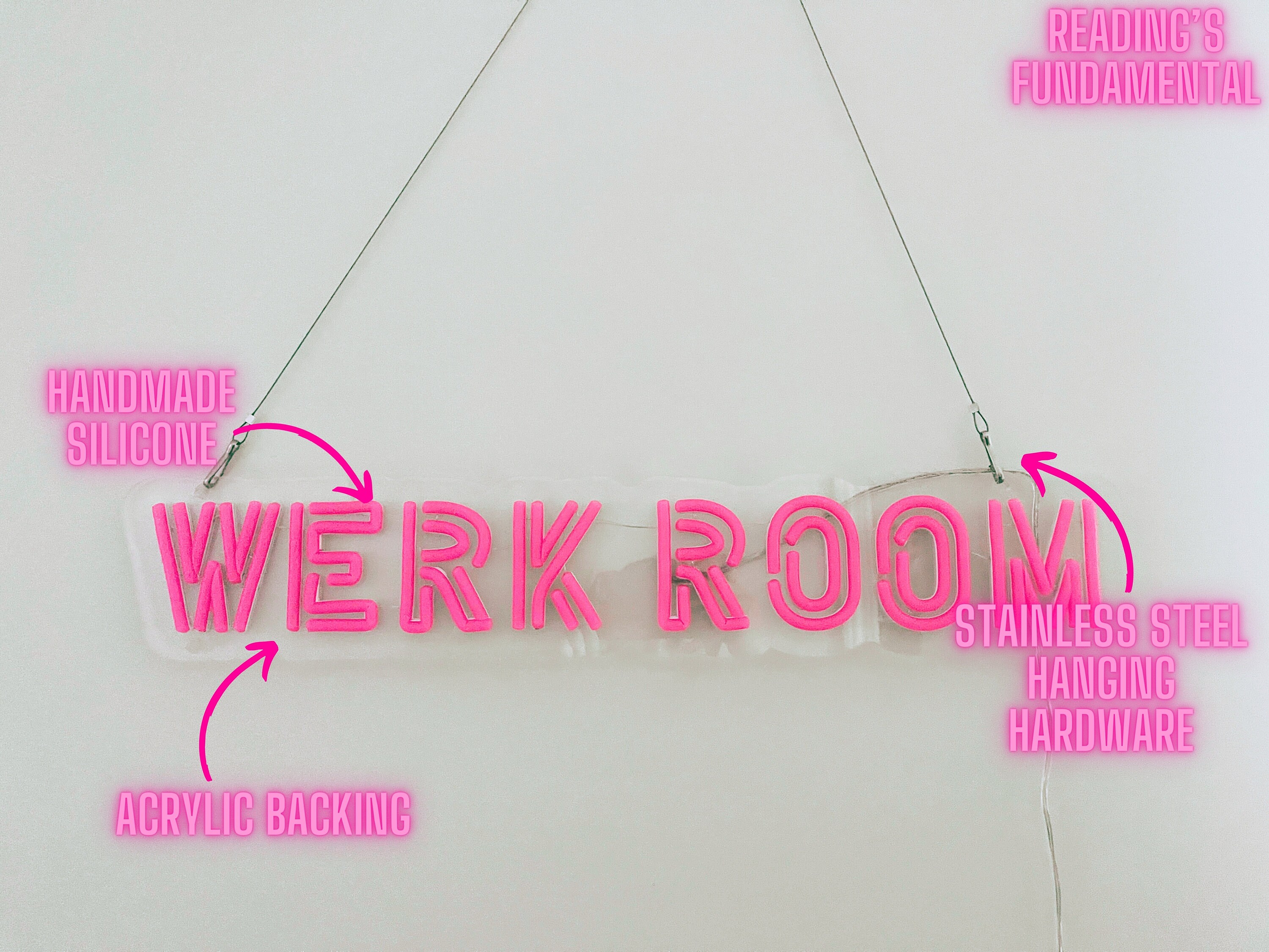 Werk Room Rupaul's Drag Race Neon Sign With Dimmer Remote Control, LED ...