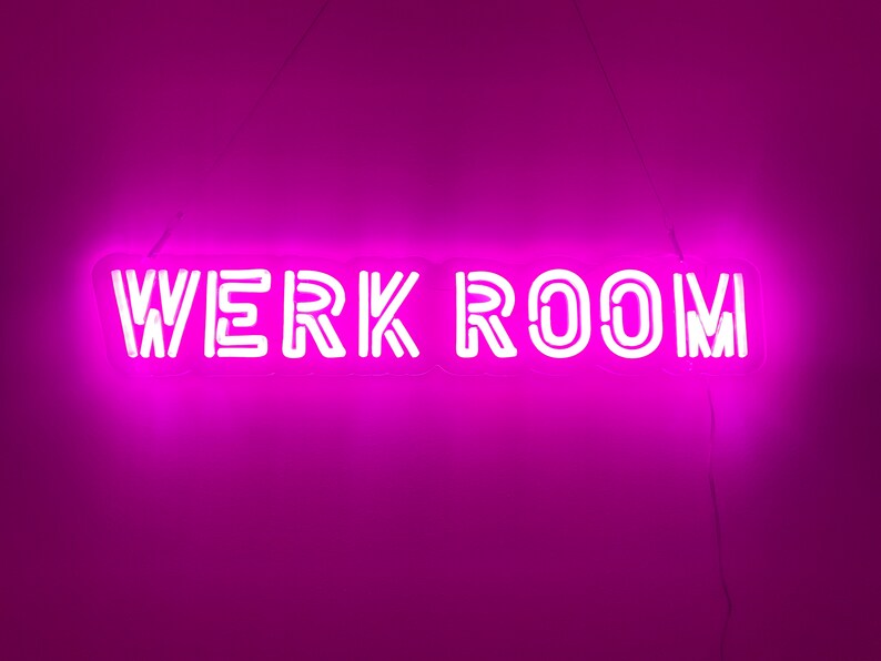 Werk Room Rupaul's Drag Race Neon Sign With Dimmer Remote Control, LED ...