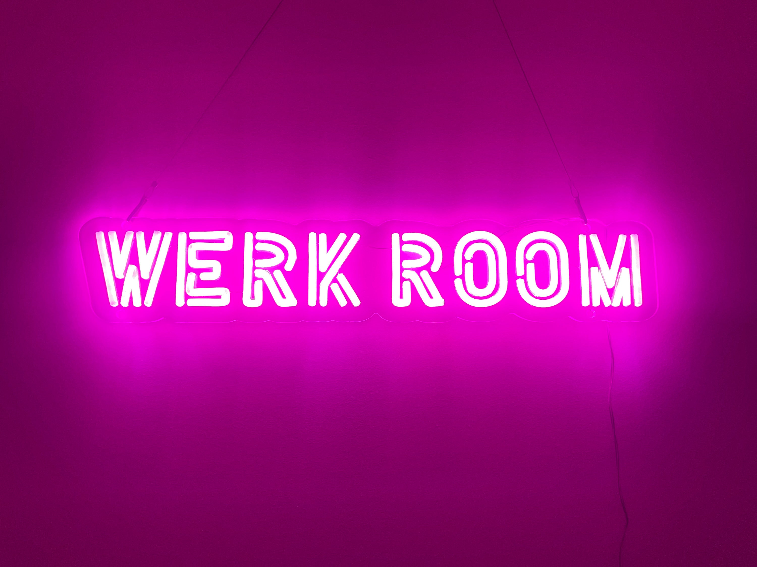 Werk Room Rupaul's Drag Race Neon Sign With Dimmer Remote Control, LED ...