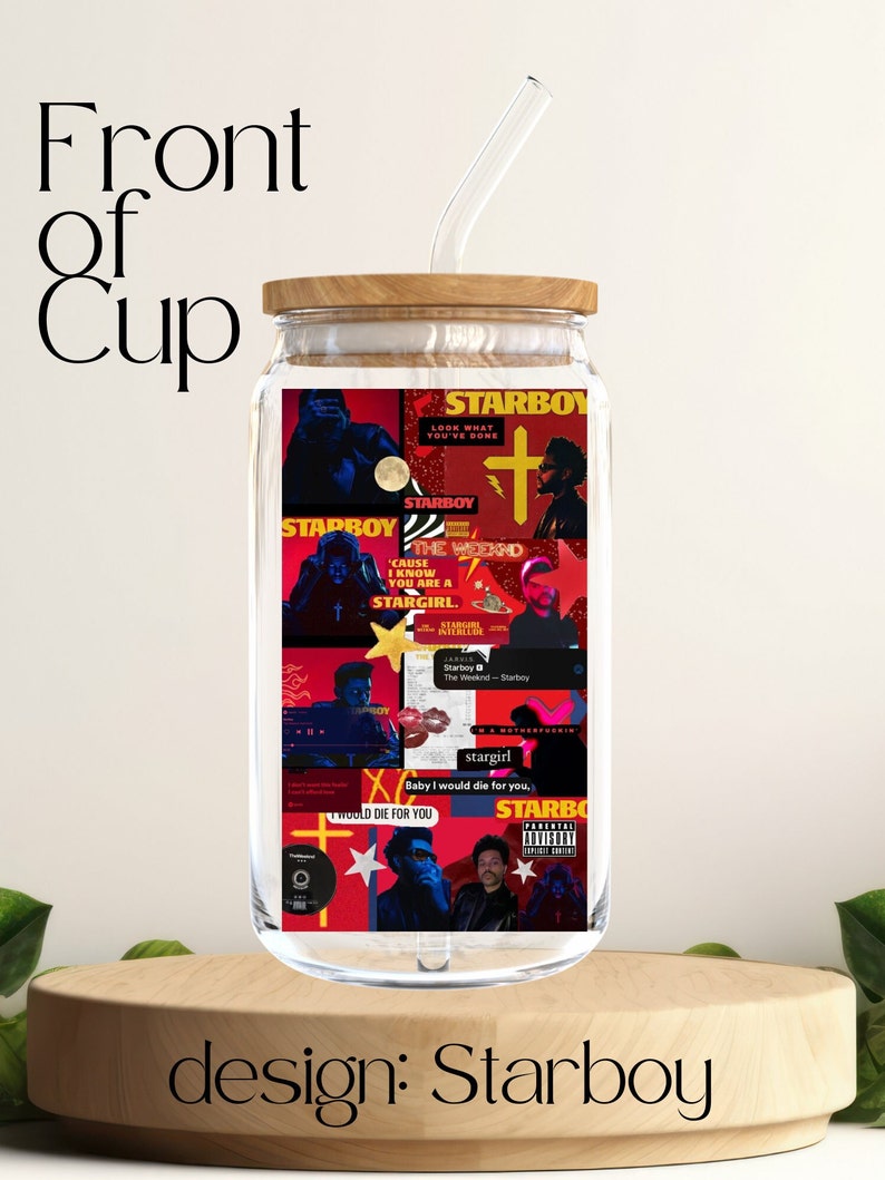 The Weeknd Glass Tumbler Cup Great for Abel Fans, Music Lovers, and ...