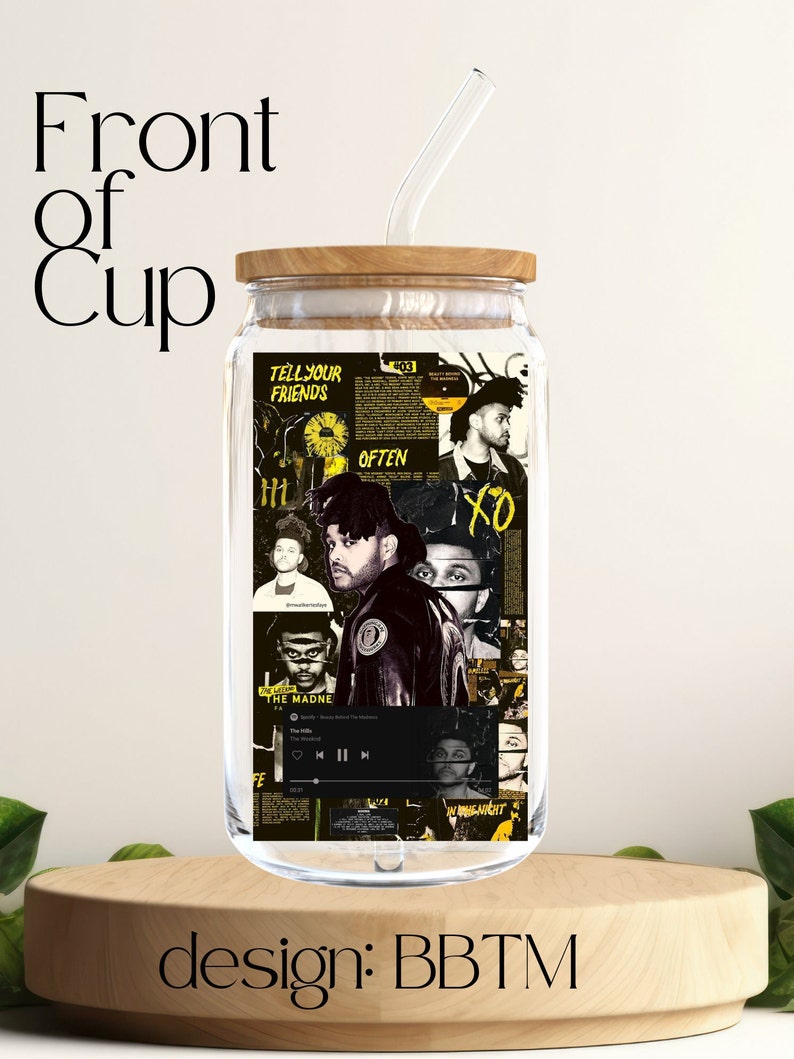 The Weeknd Glass Tumbler Cup Great for Abel Fans, Music Lovers, and ...