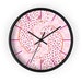 Trendy Wall Clock, Preppy Room Decor, Pink Wall Art, Pink Wall Clock ...